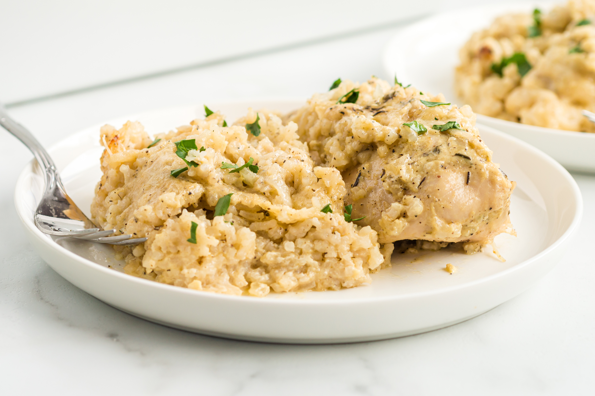 Easy Chicken and Rice Casserole Recipe - Juggling Normal